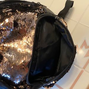 Bags | Bronze Sequin Mini Backpack | Poshmark